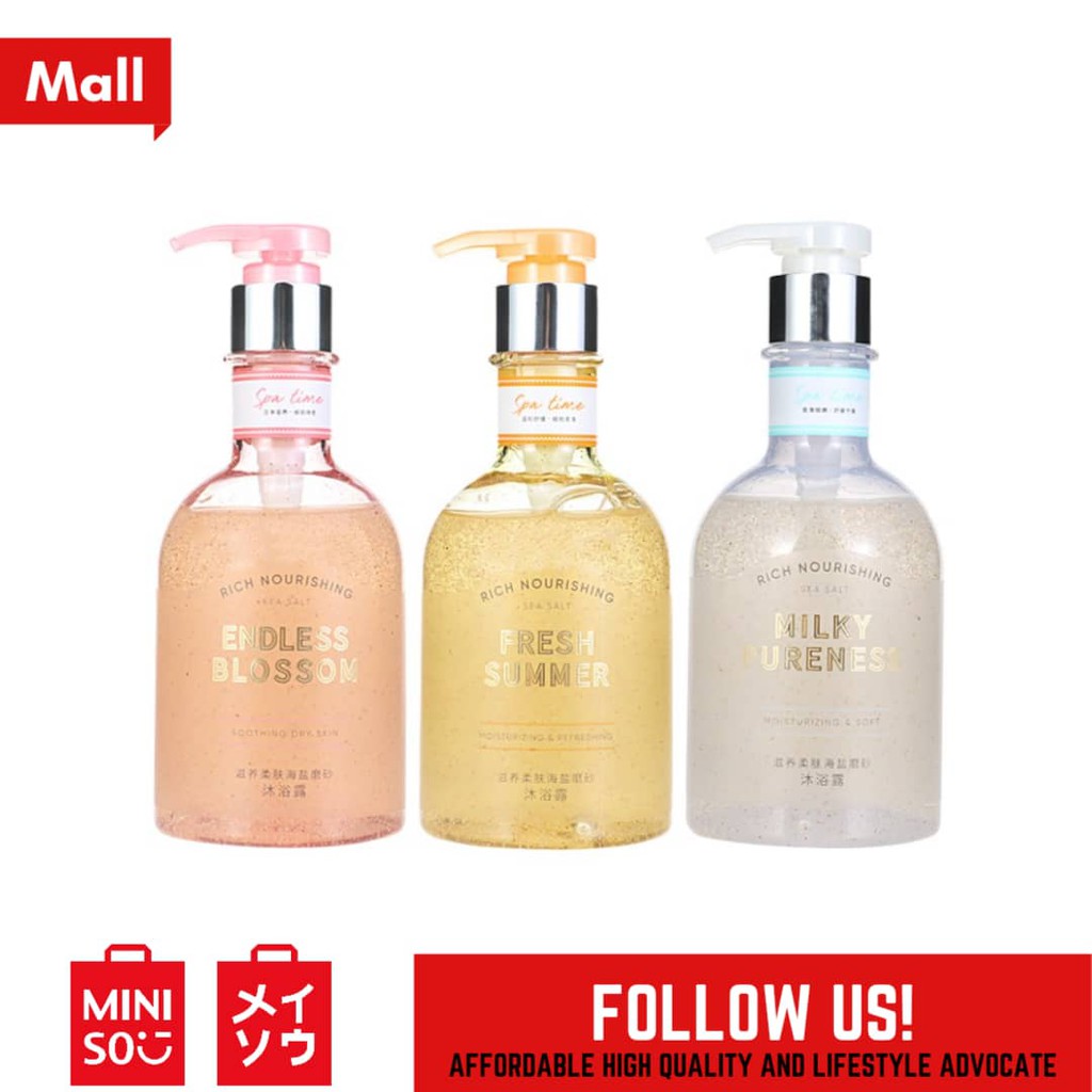 MINISO Nourishing and Softening Sea Salt Scrub Shower Gel Frangrance ...