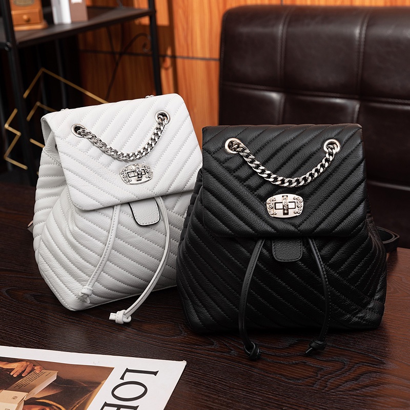 Design Sense Ladies Drawstring Backpack European American Style Soft ...