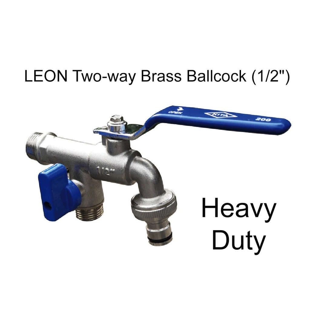 [ 1 UNIT ] Two-way Brass Ballcock water tap (1/2") | Shopee Malaysia