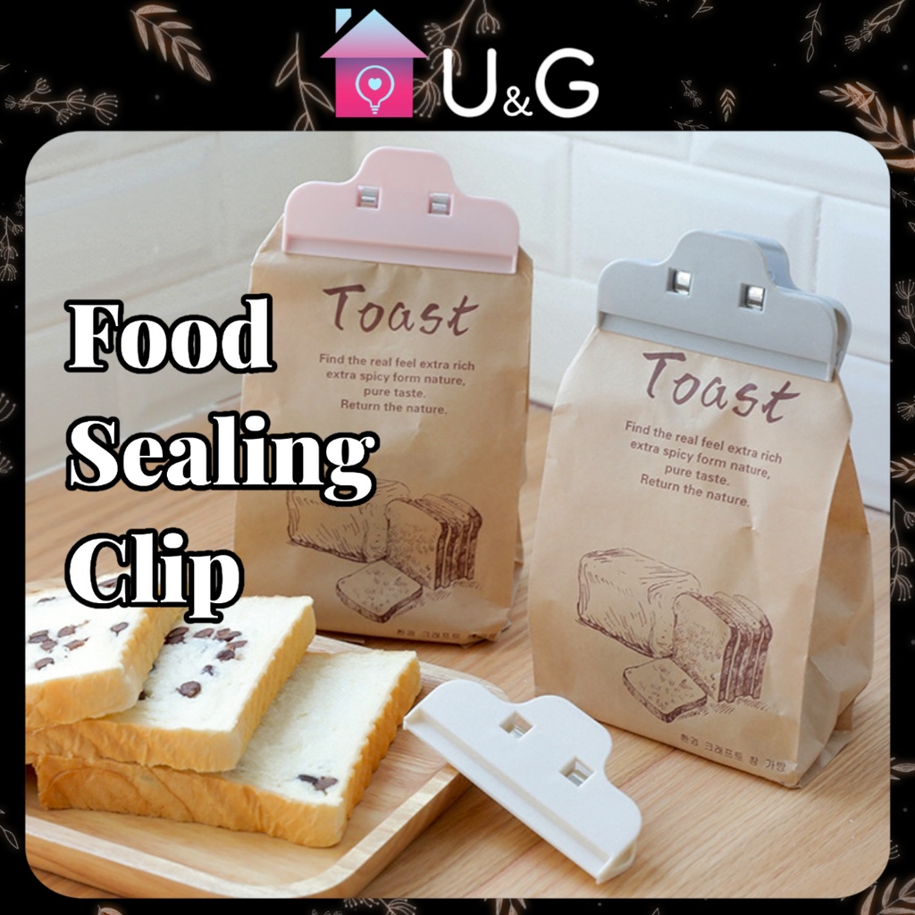 UG Food Sealing Clipper Plastic Snack Bag Clip Safe Sealer Clipper Pack ...