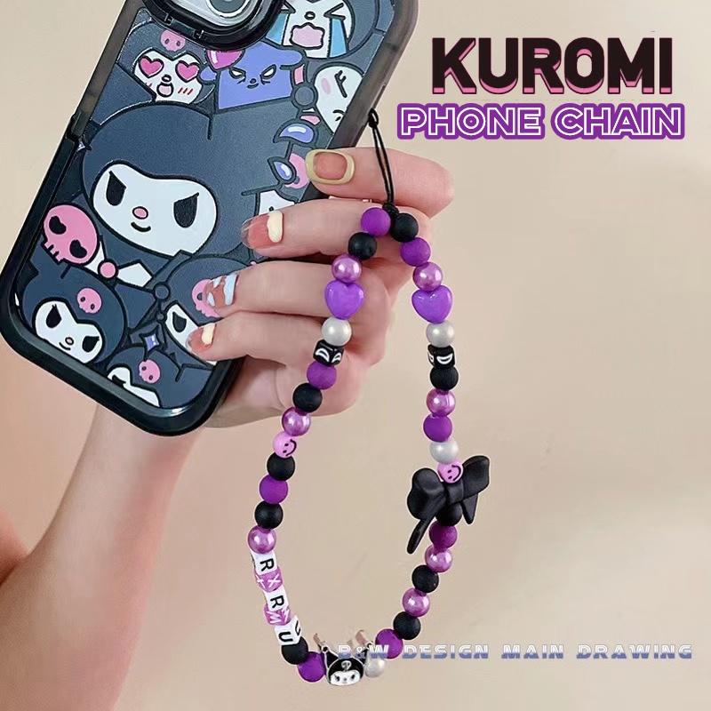Kuromi Chain Phone Universal ins cartoon color cute chain phone rope ...