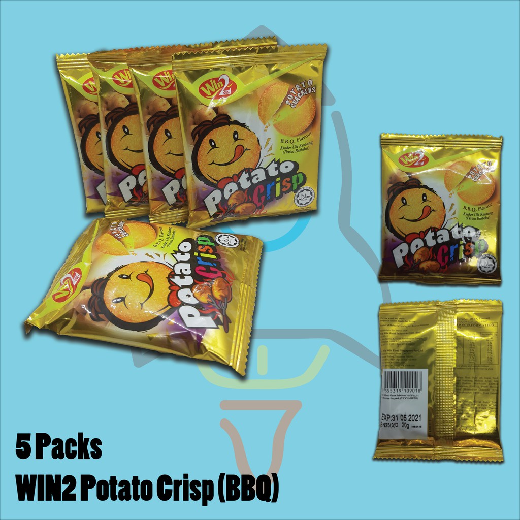 WIN2 Potato Crisp - BBQ (20g X 5 packs) [Buy 6 selections @ RM20 ...