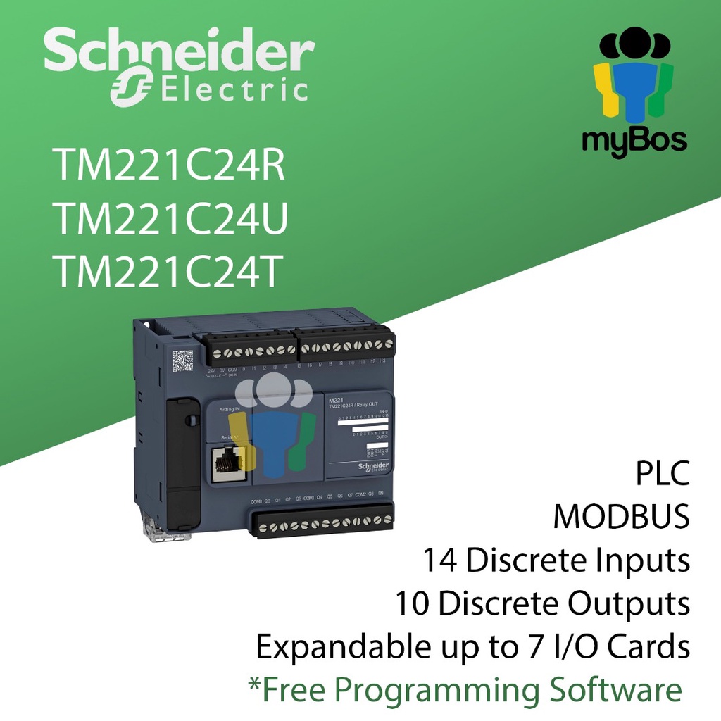 Schneider M221 / TM221 PLC Programmable Logic Controller TM221C24R ...