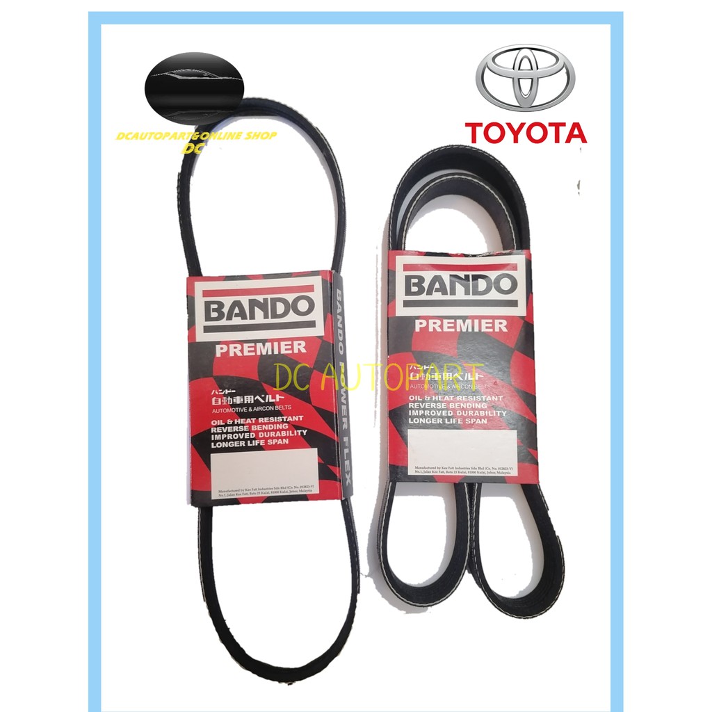BANDO TOYOTA CAMRY SX V10 SXV20 FAN BELT 5PK 1100 5PK 1110 3PK750 ...