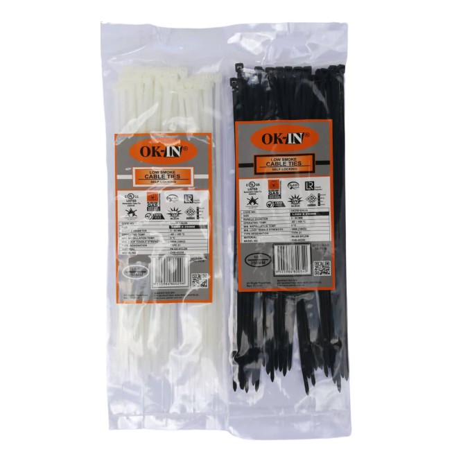 OK-IN Nylon Cable Tie 6" / 150MM X 2.5MM Cable Ties 6 Inch Pengikat ...
