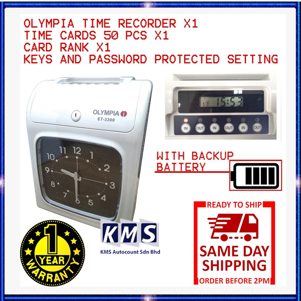 Olympia Analogue Time Recorder Mesin Punch Card | Shopee Malaysia