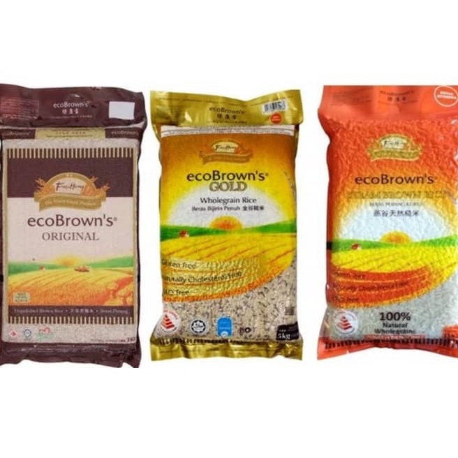 EcoBrown Original Brown Rice x 2kg (Beras Perang) #(includes shipping ...