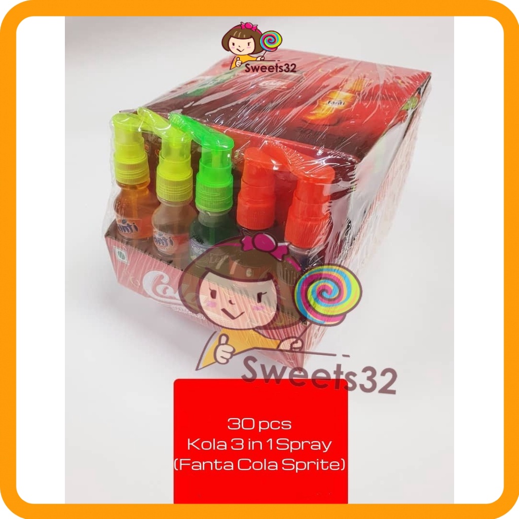 (KOLA) Fanta Cola Sprite Spray Candy 汽水3合1喷雾液体糖果 suitable for kids fun ...