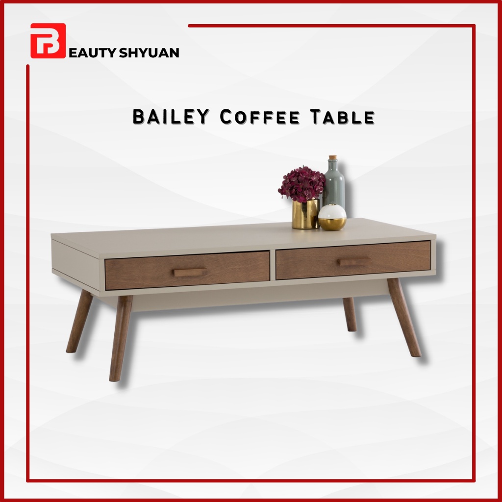 BAILEY Coffee Table Modern Living Room Table Meja Coffee Meja Kopi ...
