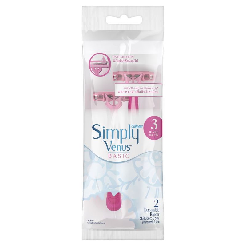 Gillette Simply Venus Basic (2 Disposables Razors) | Shopee Malaysia
