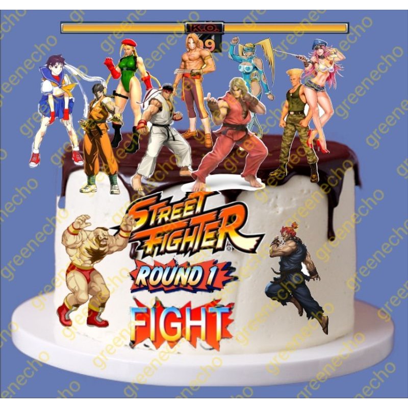 streetfighter street fighter capcom cake topper (1set) | Shopee Malaysia