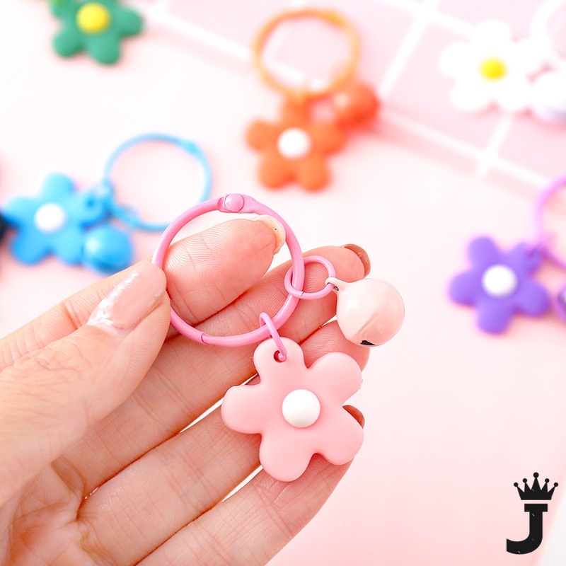 JK candy color bell keychain Korean version of Hyunya small fresh color ...