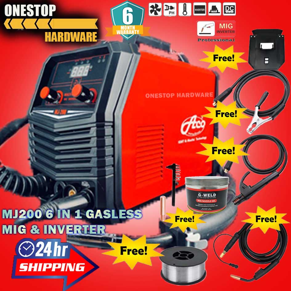 ACO MJ200 3 in 1 MIG Gas or Gas-less Mig Welding Machine + MMA Inverter ...