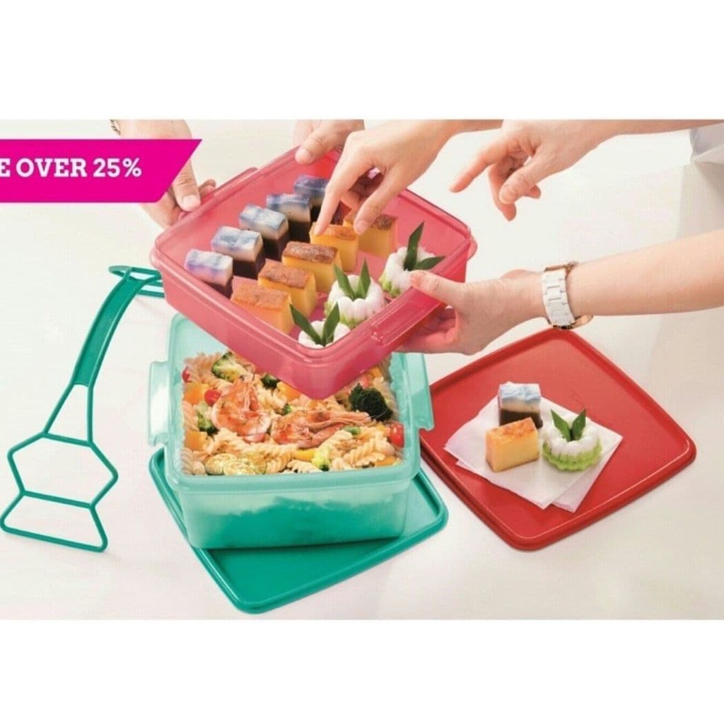 Tupperware Jumbo Goody Box/ Mangkuk tingkat/tiffin/mangkuk tingkat ...