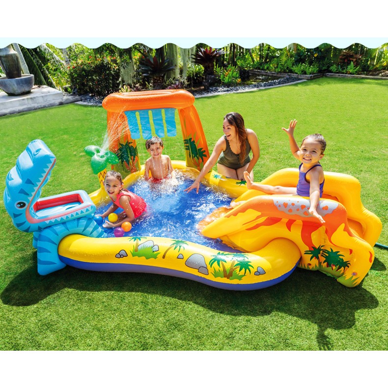 Intex Children's Swimming Pool Fountain FREE electric pump | Shopee ...