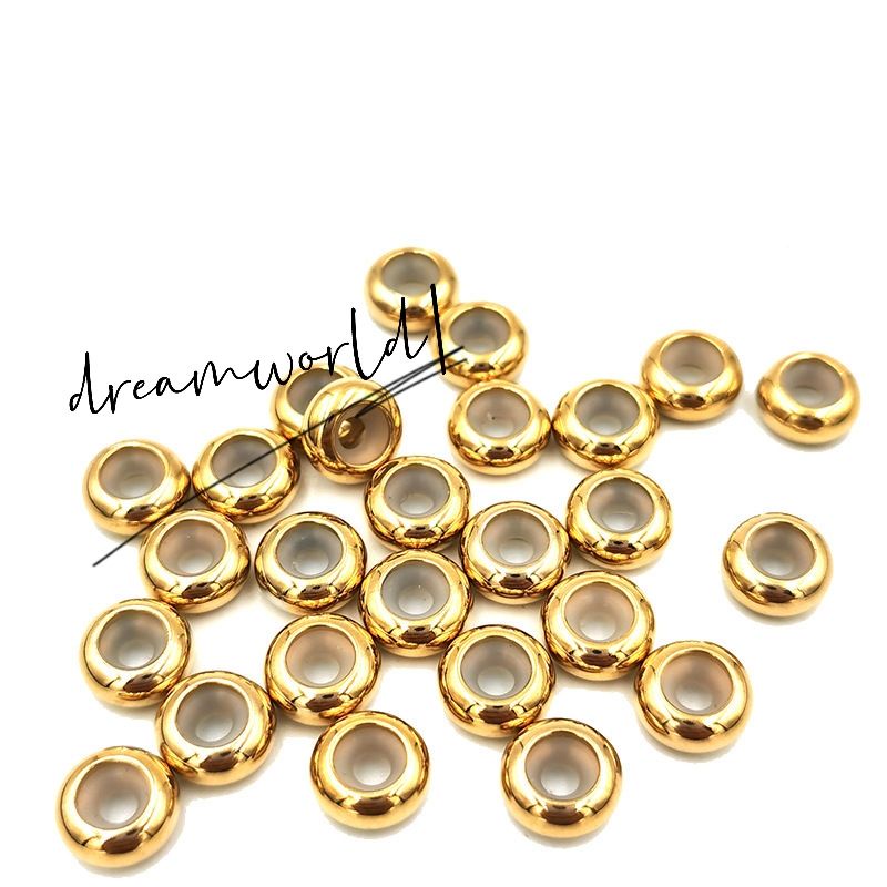 24k plated gold stopper 1 set(2pcs)/bracelet/bangle use/24k强镀金手环专用定位珠 ...