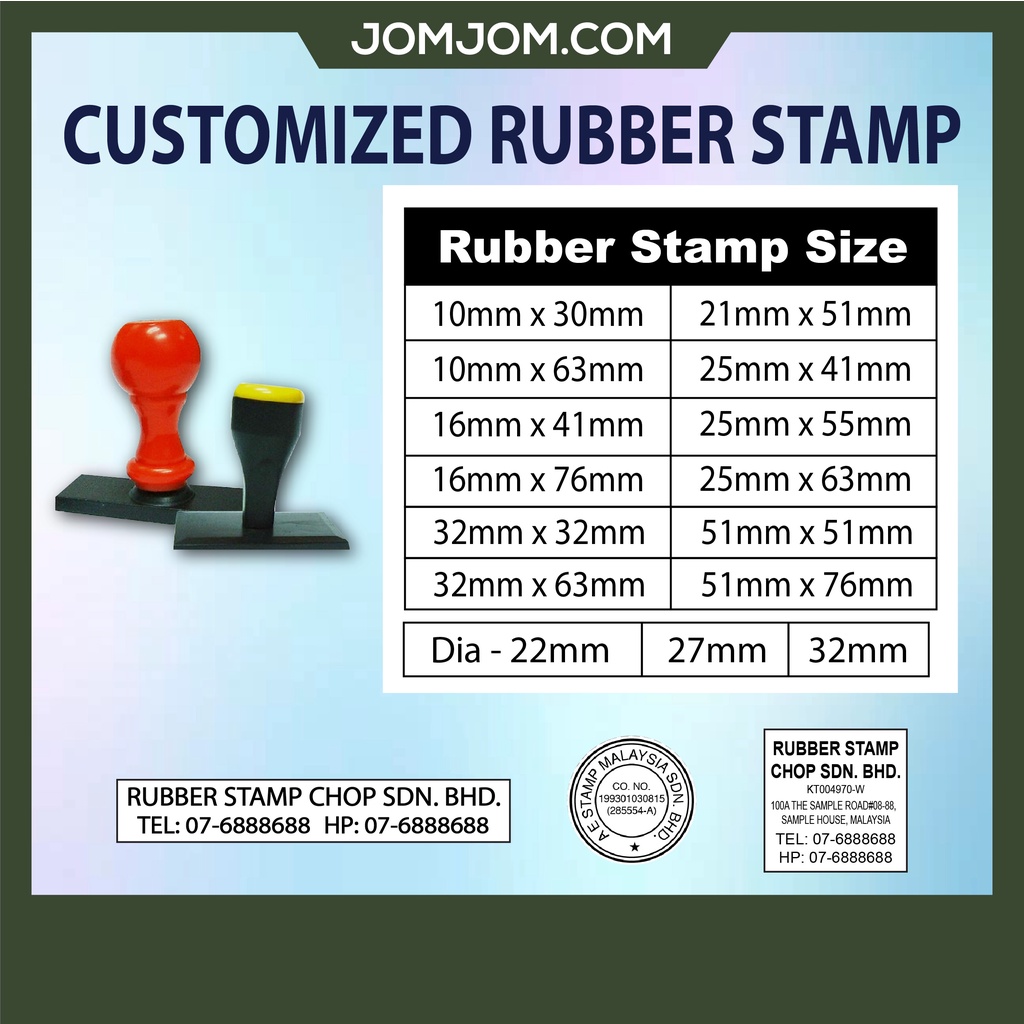 Rubber Stamp/Chop/Custom Made/Name Chop/ Company Chop/ Address Chop ...