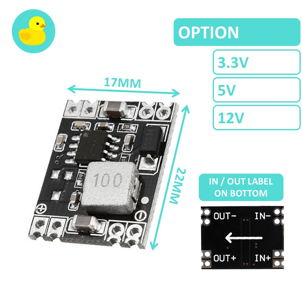 3.3V / 5V / 12V 3A Fixed Output Step Down Buck DC-DC Converter / Regulator | Shopee Malaysia