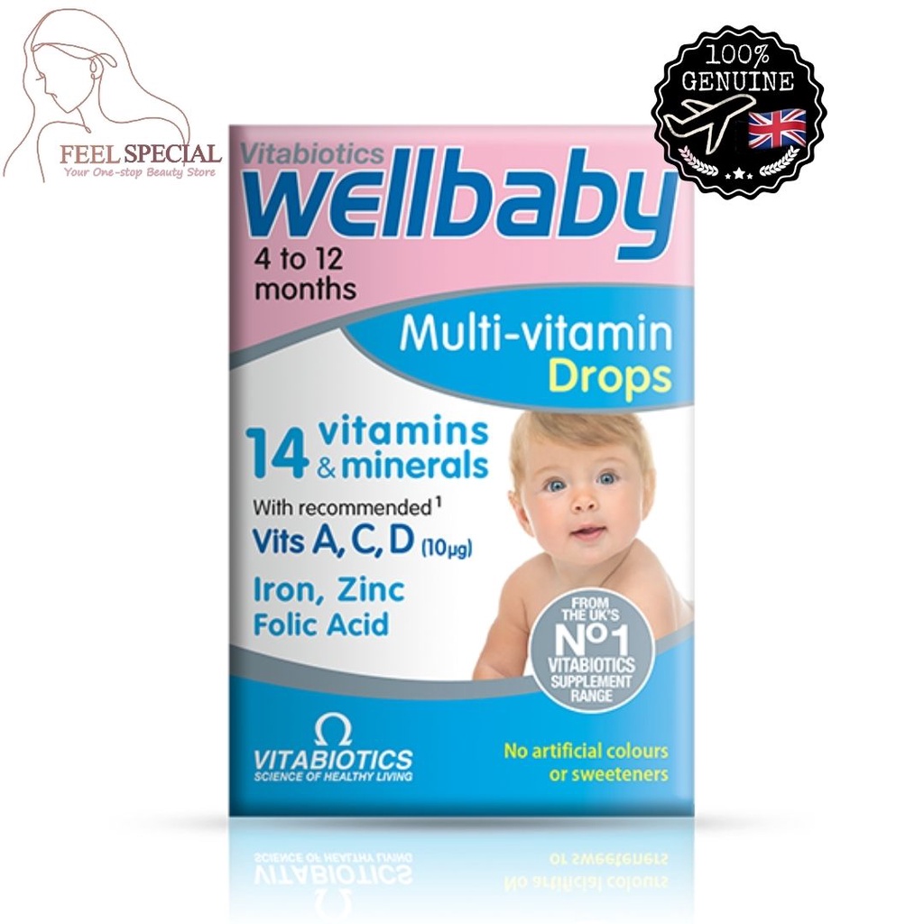 KL READY STOCK 🇬🇧 | VITABIOTICS Wellbaby Multi-vitamin Drops (30ml) - 4 - 12 Months, Infant ...