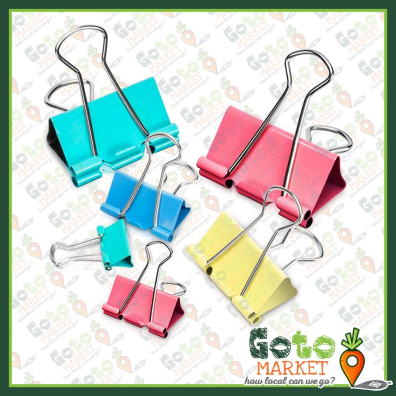 Giant colorful metal bulldog clips office use document paper binder ...