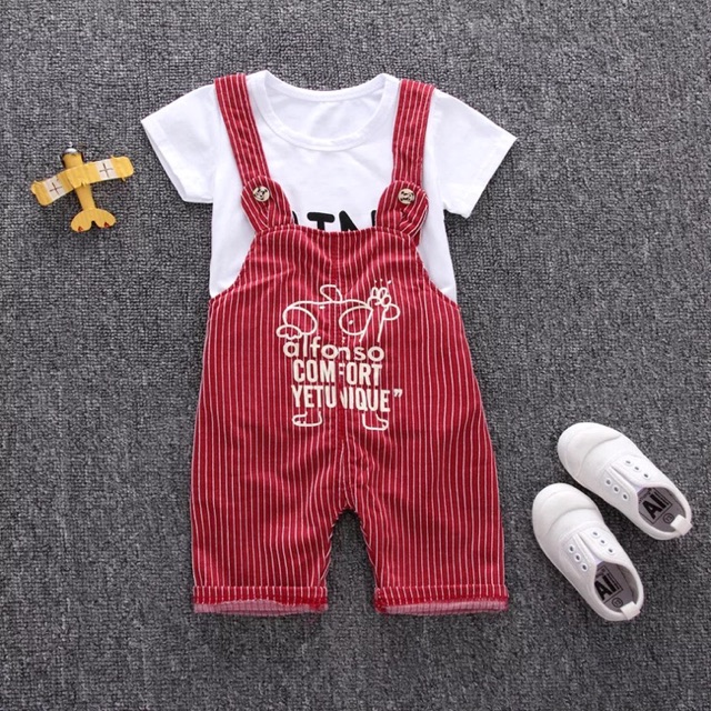 Alfonso Overall Smart Casual Short Sleeved Boys Clothing | Shopee Malaysia