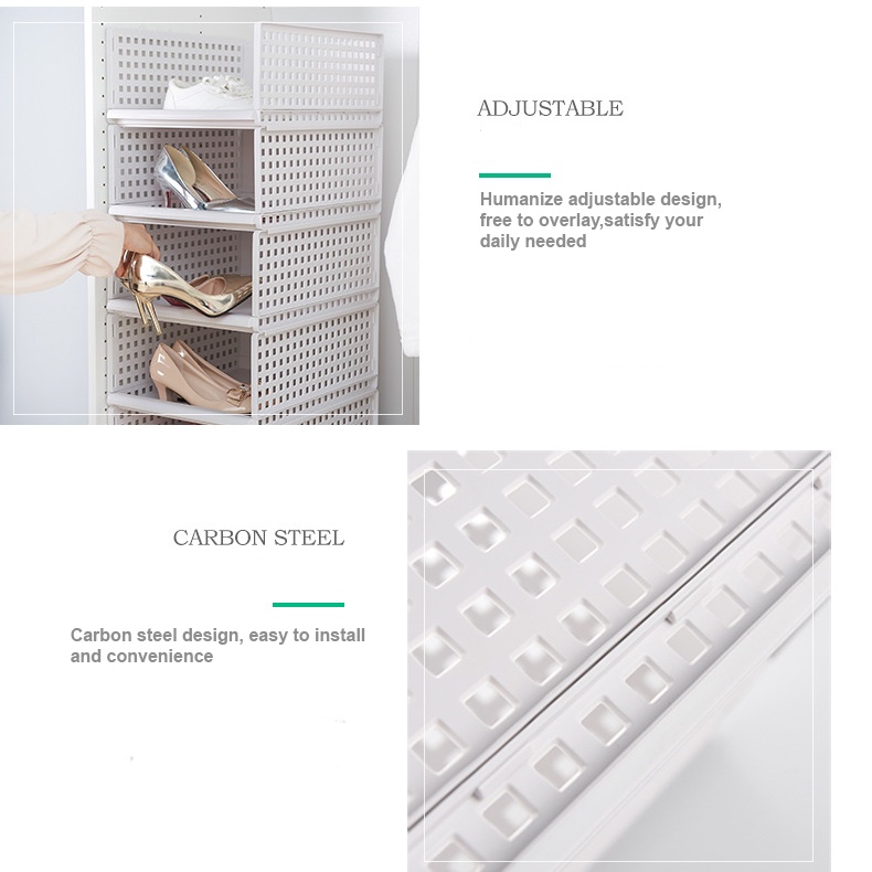 Multipurpose Stackable Wardrobe Clothes Organizer Cloth Storage Basket ...