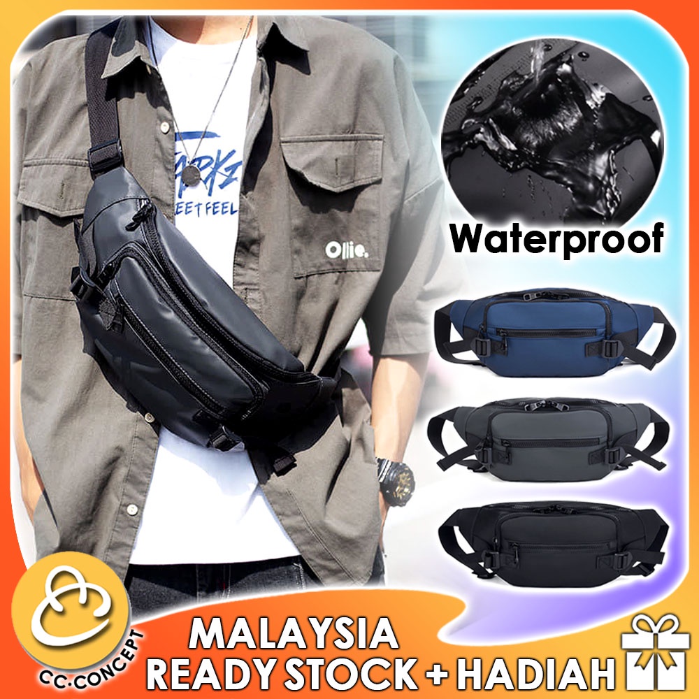 CC CONCEPT Waterproof Waist Bag Casual Men Bag Chest Bag Sling Bag ...
