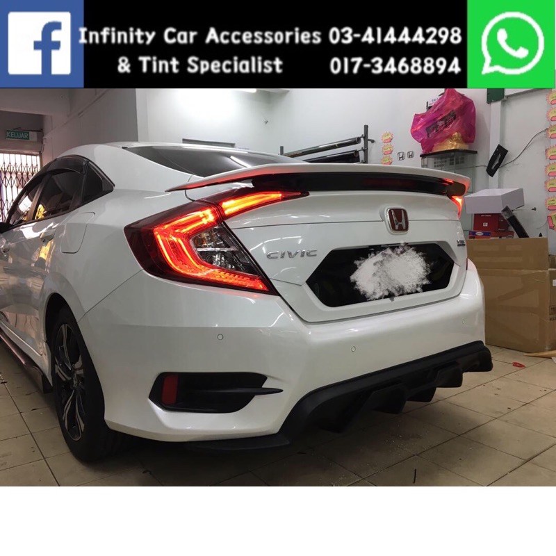 Honda Civic Fc RS spoiler with paint（Cutting Tinggi） | Shopee Malaysia