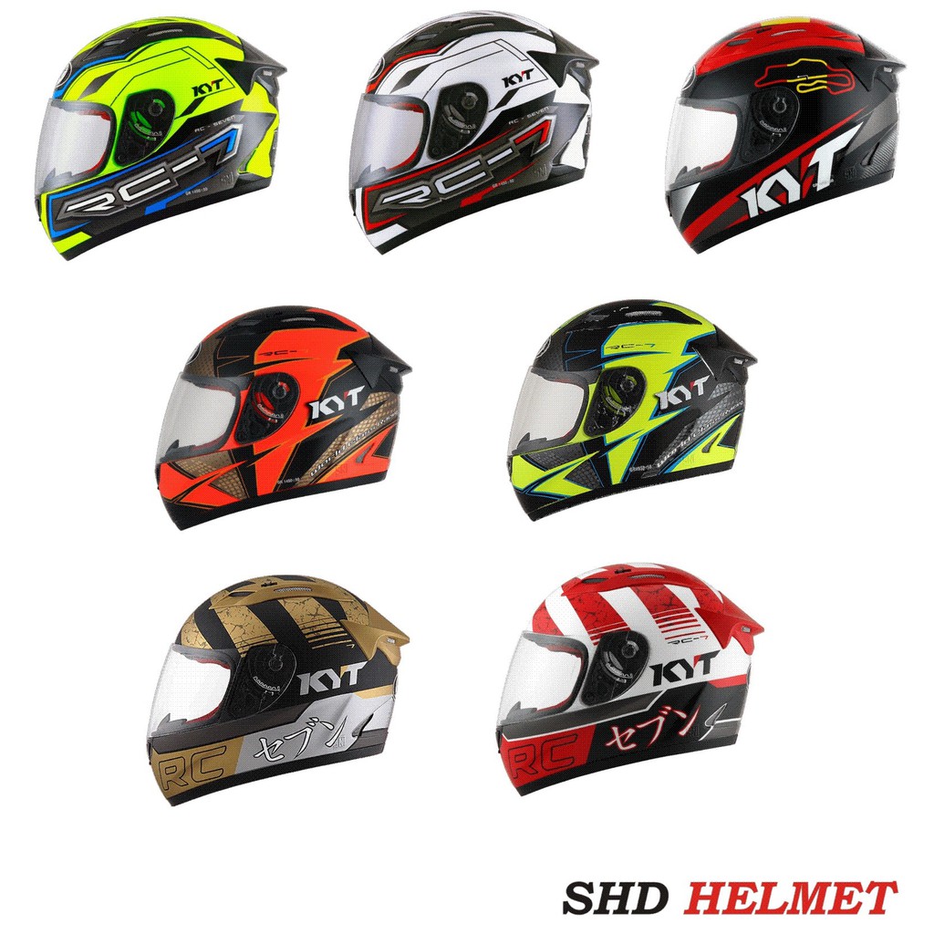 Kyt RC7 RC Seven RC-7 Full Face Helmet Original Plain Motif | Shopee ...
