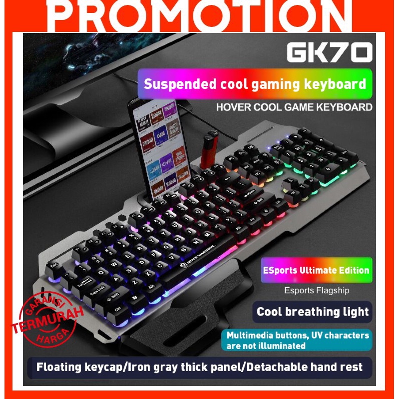 ~Ship From KL~ GK70 Mechanical GAMING KEYBOARD 104keys Colorful LED ...