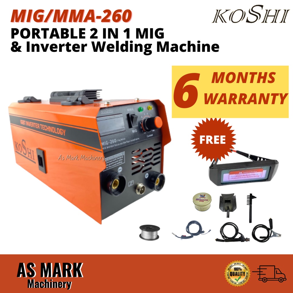 MIG250-Y MIG/MMA 260 2 in 1 Gas-less MIG /Inverter Welding Machine /MMA ...
