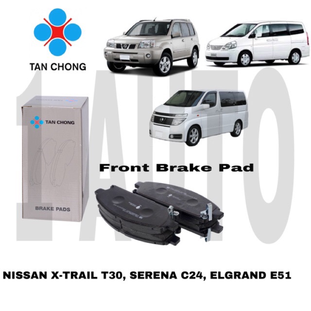 NISSAN TAN CHONG FRONT BRAKE PAD NISSAN X-TRAIL T30, SERENA C24, ELGRAND E51 E52 PRESAGE U31 ...