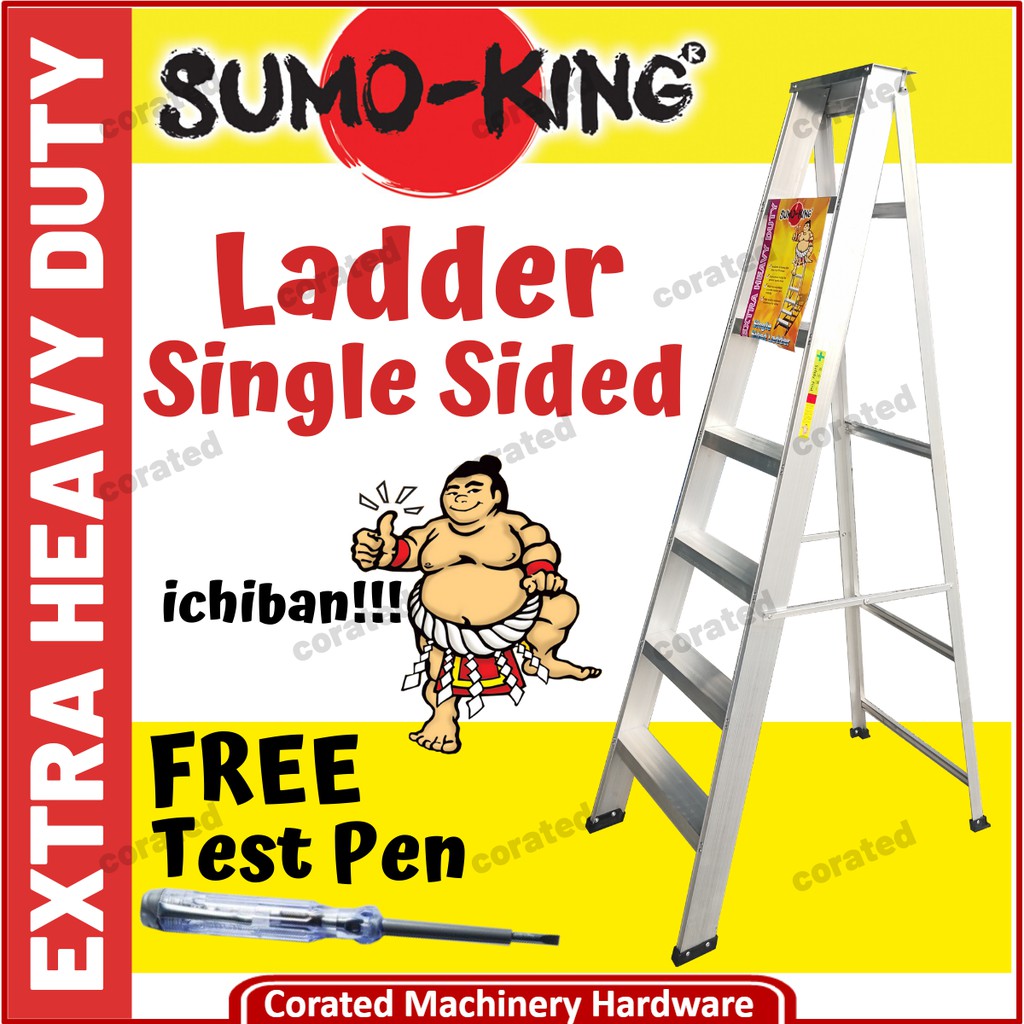 [CORATED] SUMO KING Extra Heavy Duty Single Sided Ladder 7 / 8 / 9 / 10 ...