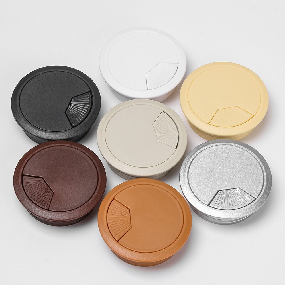 (COD) 1PCS 50/53/60/80mm Desk Table Plastic Cable Hole Cover Cable ...