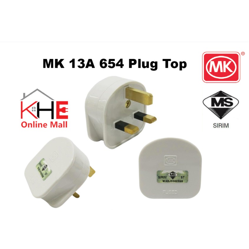 MK 654 13A Fused Plug Top SIRIM Approved 250V | Shopee Malaysia