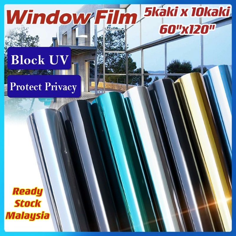 🇲🇾5ft x 7ft/5kaki/Tinted building Filem /Window Film Privacy One-Way ...