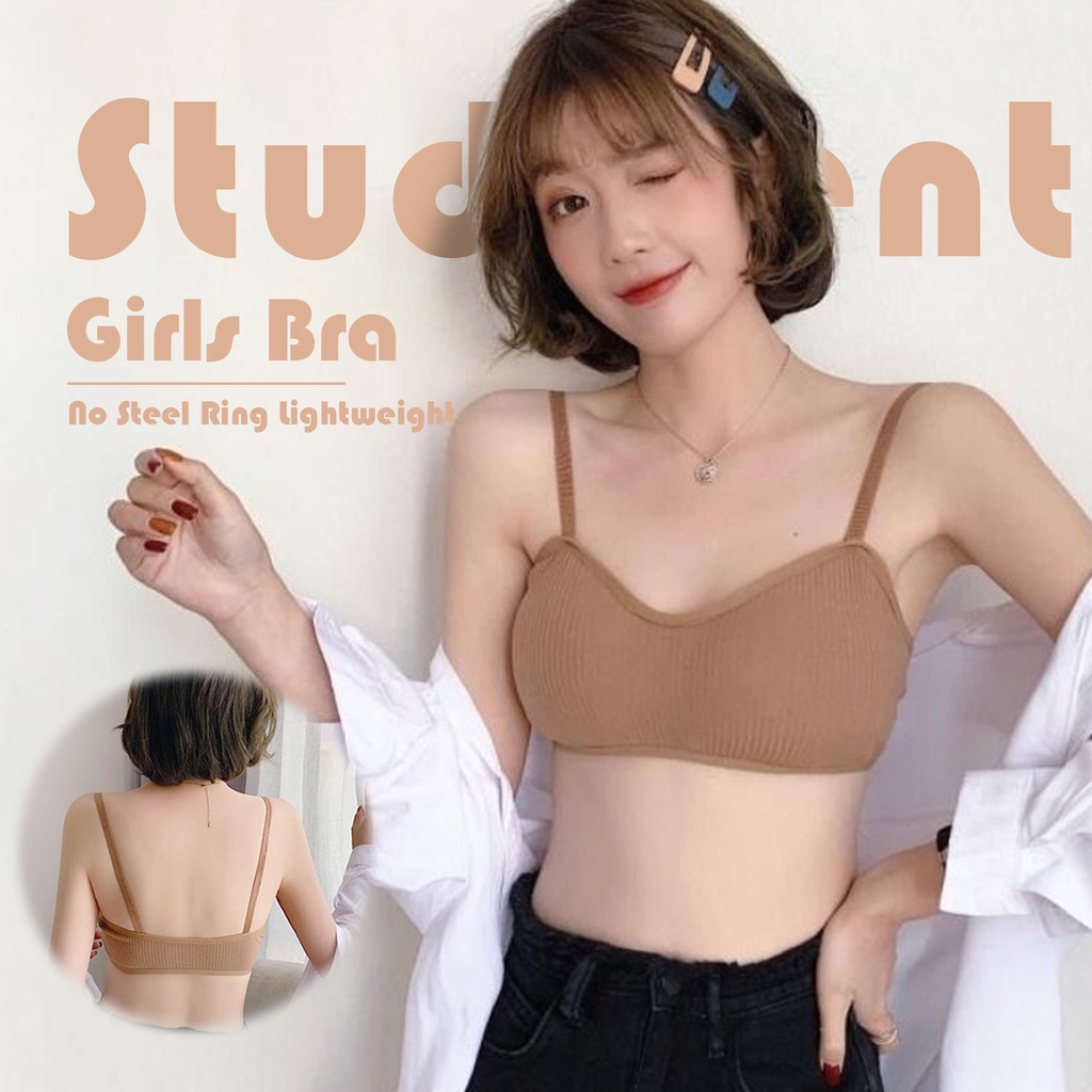 Girls Bra No Steel Ring Lightweight underwear Young Teenagers Seamless Bra Removable Bra High ...