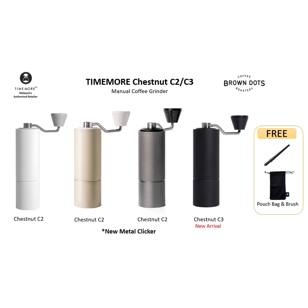 TIMEMORE Chestnut C2/C3 -Coffee Manual grinder , double bearing with ...