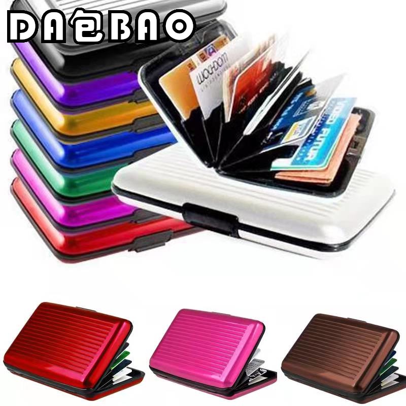Unisex RFID Business Card Holder Aluminum Casing Box Credit IC Card Bag ...