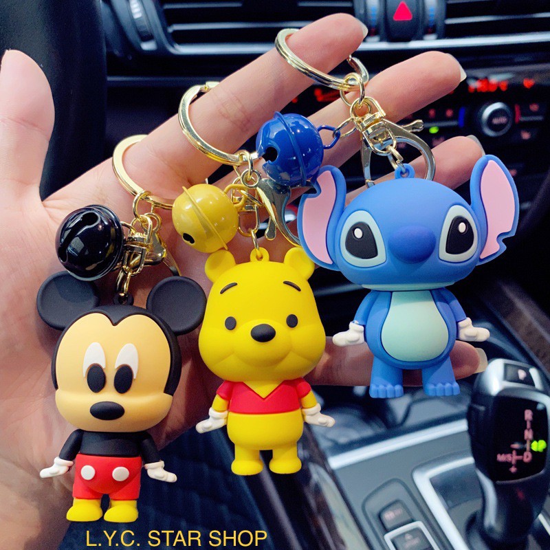 【READY STOCK】Disney Cartoon Keychain Cute Cartoon Bag Decoration Mickey ...