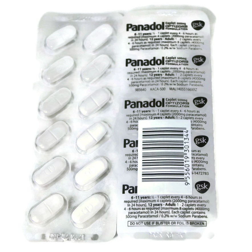 Panadol Caplet 500mg in Optizorb Formulation | Shopee Malaysia