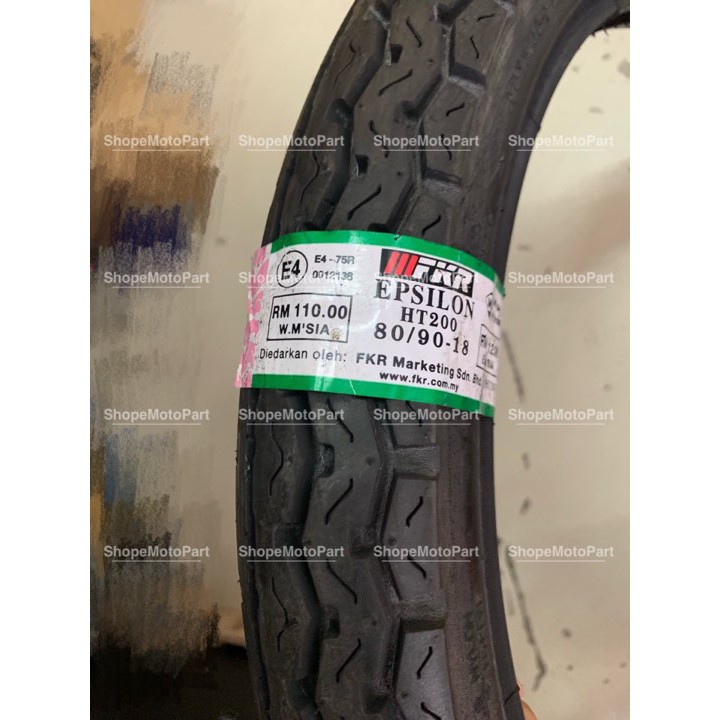 TAYAR TYRE FKR HT200 HT 200 TT 100 BUNGA TT100 TT-100 TUBELESS 80/90-18 ...