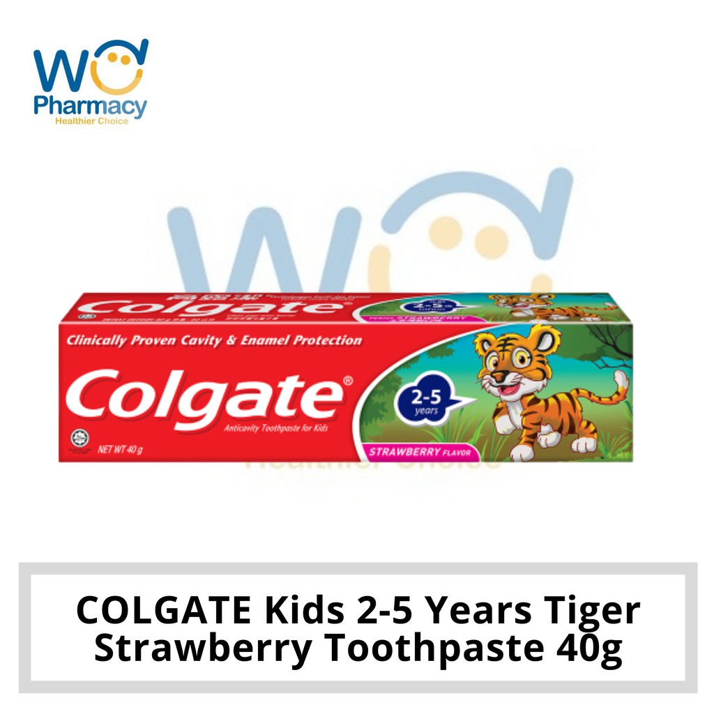 COLGATE Kids 2-5 Years Tiger Strawberry Toothpaste 40g | Shopee Malaysia