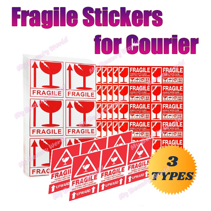 (3 sizes) Fragile Stickers for Courier | Shopee Malaysia