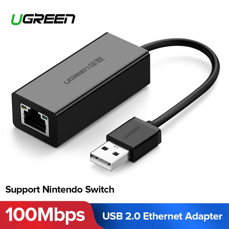 UGREEN USB 2.0 to 10/100 Network Adapter Ethernet Adapter USB to RJ45 ...