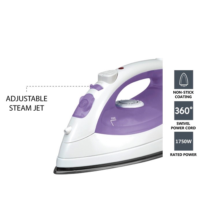 ELBA Steam Iron ESI-1196 Dry, Steam & Spray Function 1450 - 1750W ...