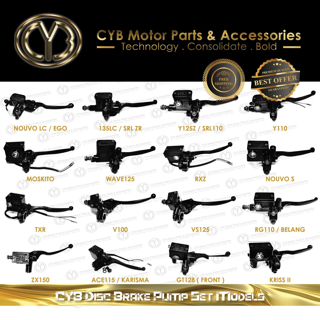 FRONT MASTER DISC BRAKE PUMP LEVER SET SHOGUNRR RG110 BELANG VS125 V100 ...