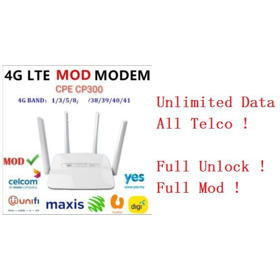 [ Ready Stock ] Modified NEW CPE LTE modem CP300 unlimted hotspot ...