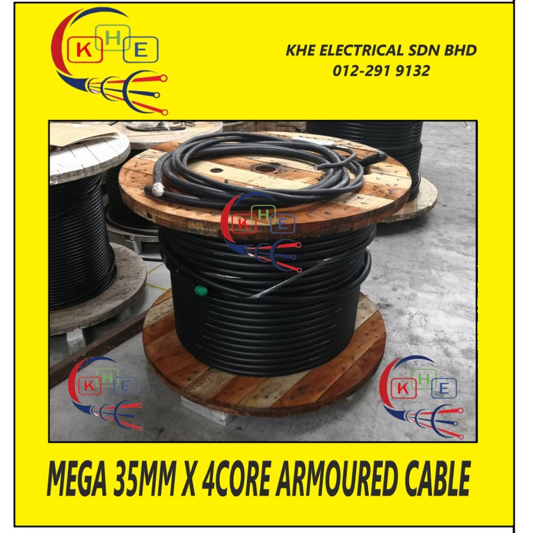 Mega 35MM X 4CORE Armoured Cable (SELL PER METER) | Shopee Malaysia
