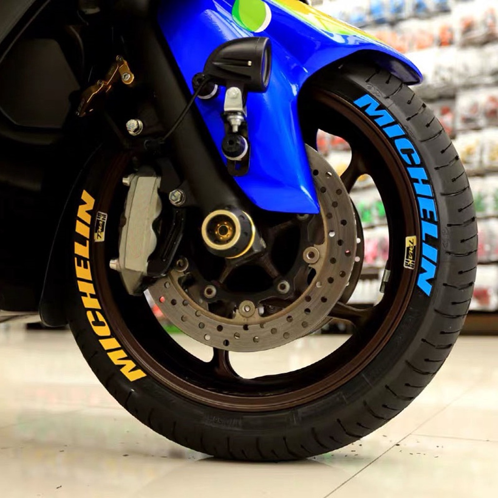Motorcycle Tire Letter Stickers Michelin Rubber 3D Waterproof Brand ...